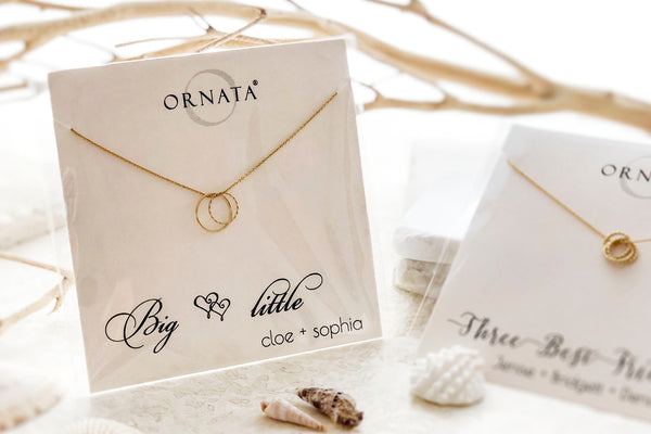 Four Generations 14K Gold-filled Necklace on Personalized Jewelry Card ...